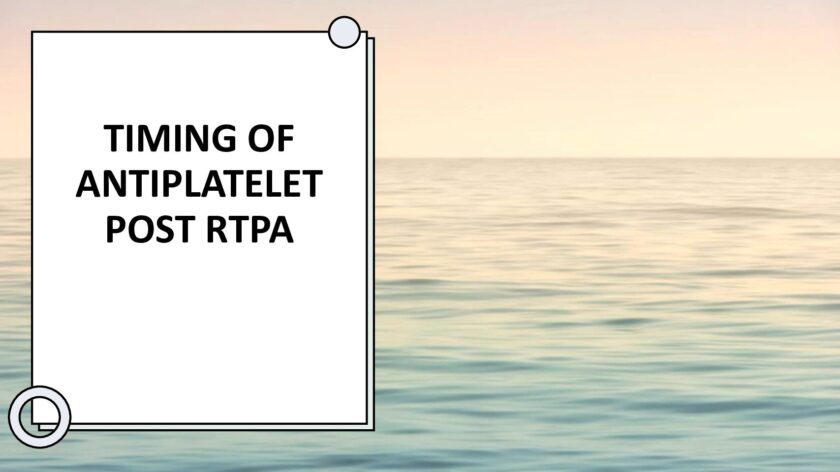 Review timing antiplatelet post tpa – Siriraj Stroke Center